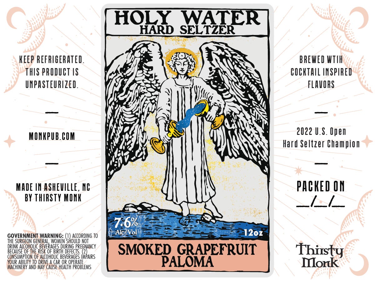 -Holy Water Hard Seltzer Smoked Grapefruit Paloma Single Can To-Go ...